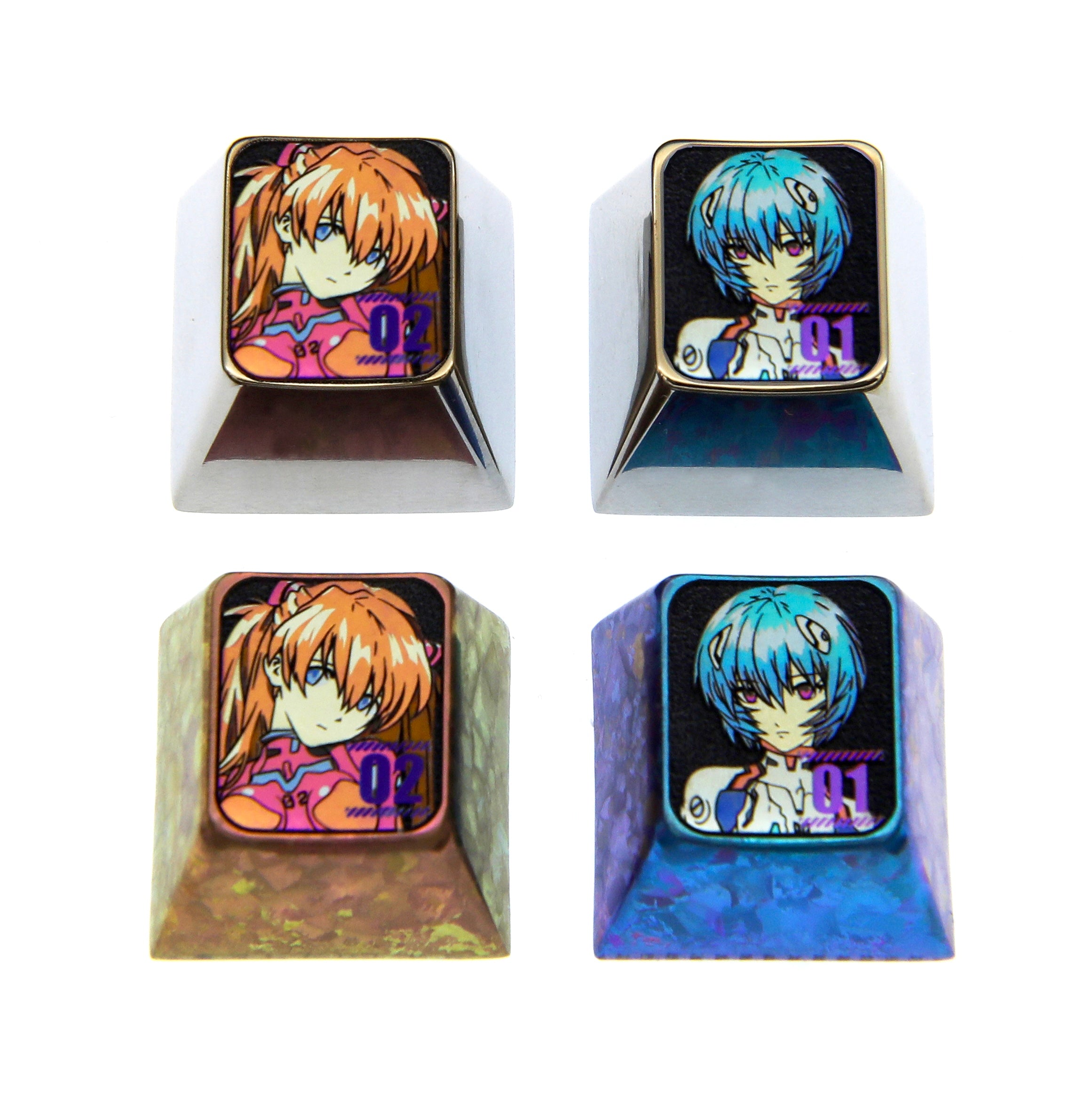 EVA， Number key series 1U titanium alloy personalized keycaps, metal k – bobkeyboard