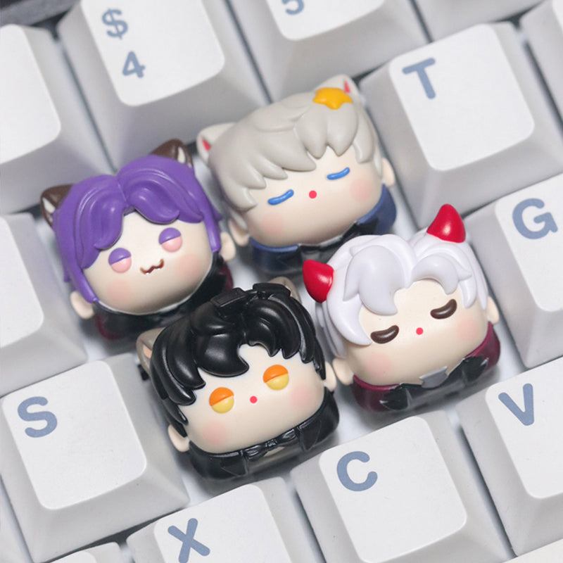 Deep Space Love Multi colored Resin Personalized Keycaps, Decorative K – bobkeyboard