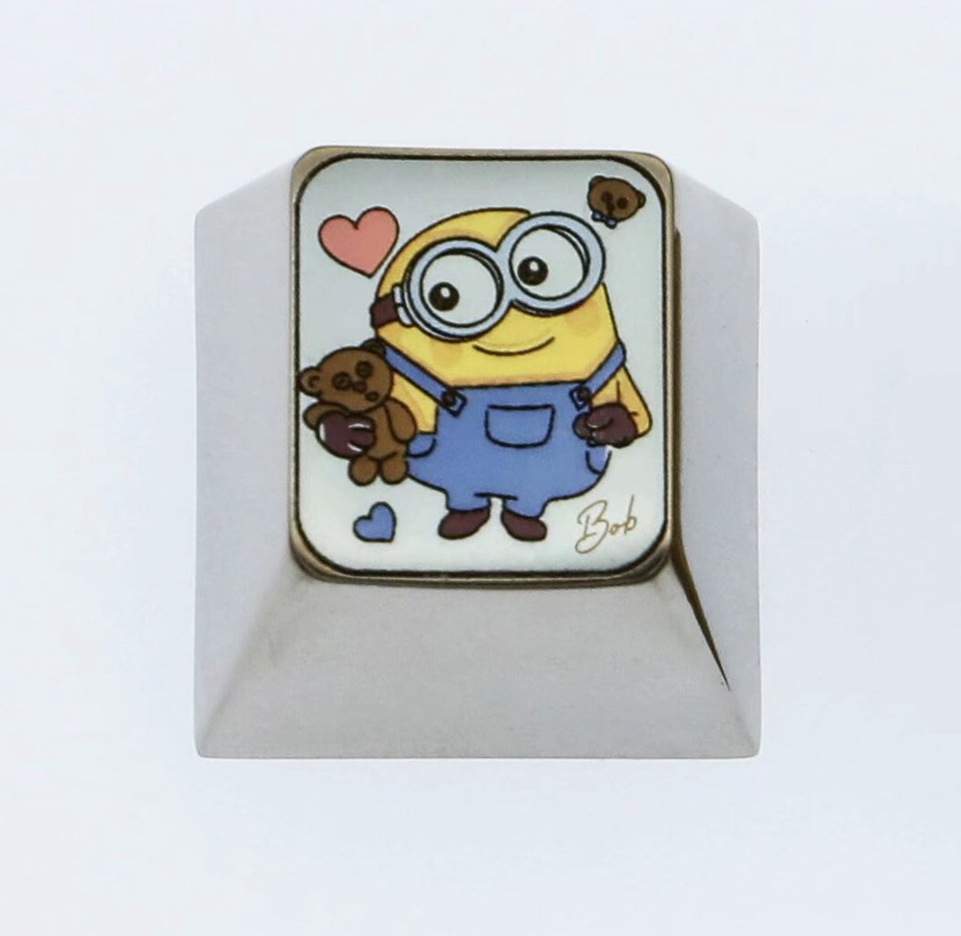 Despicable Me，Minions,bob，Colored titanium alloy carved keycaps, perso ...