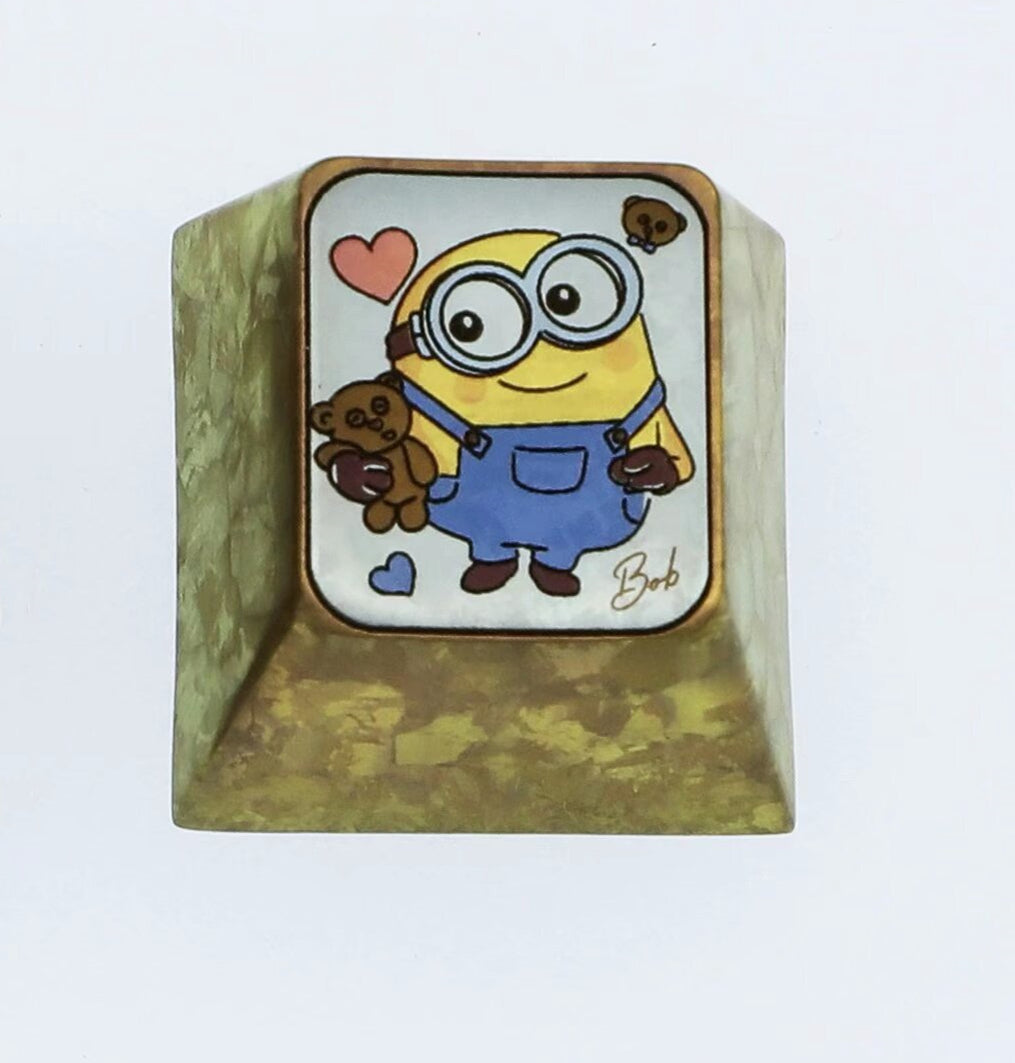 Despicable Me，Minions,bob，Colored titanium alloy carved keycaps, perso ...