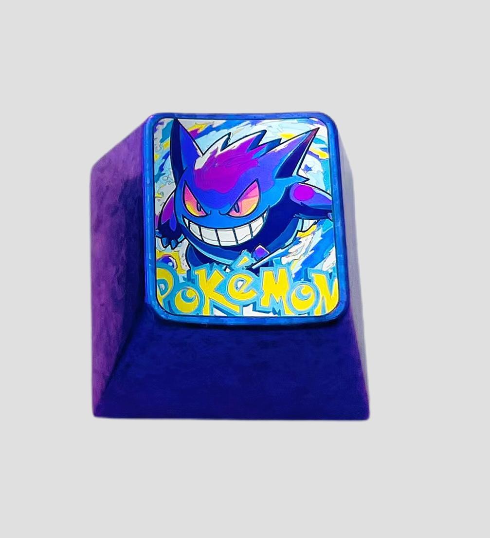 Colorful gengar, titanium alloy carving, personalized keycaps, mechani ...