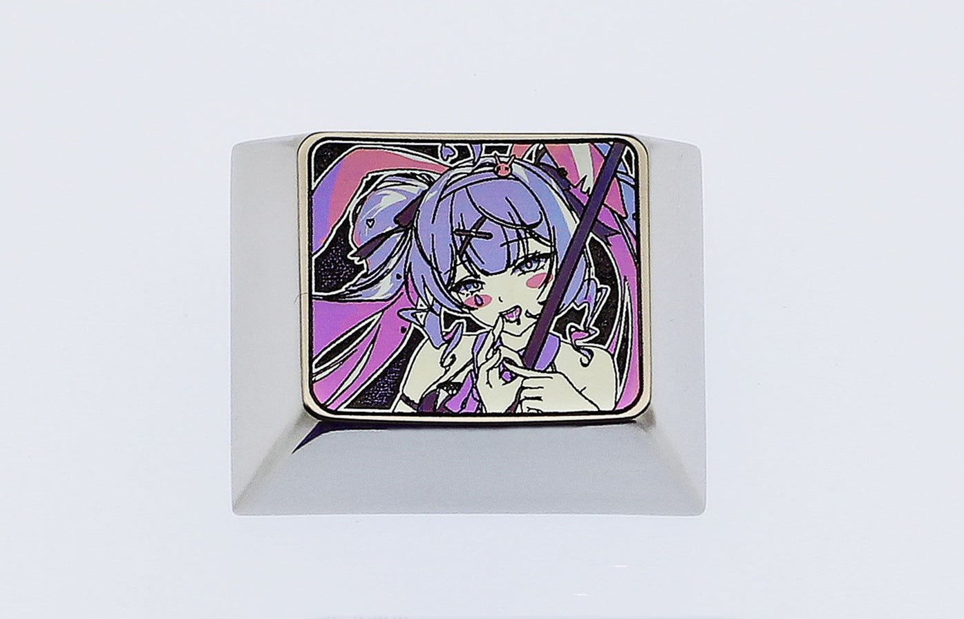 Rabbit Hole, 1.25u color titanium alloy carved keycaps, personalized k ...
