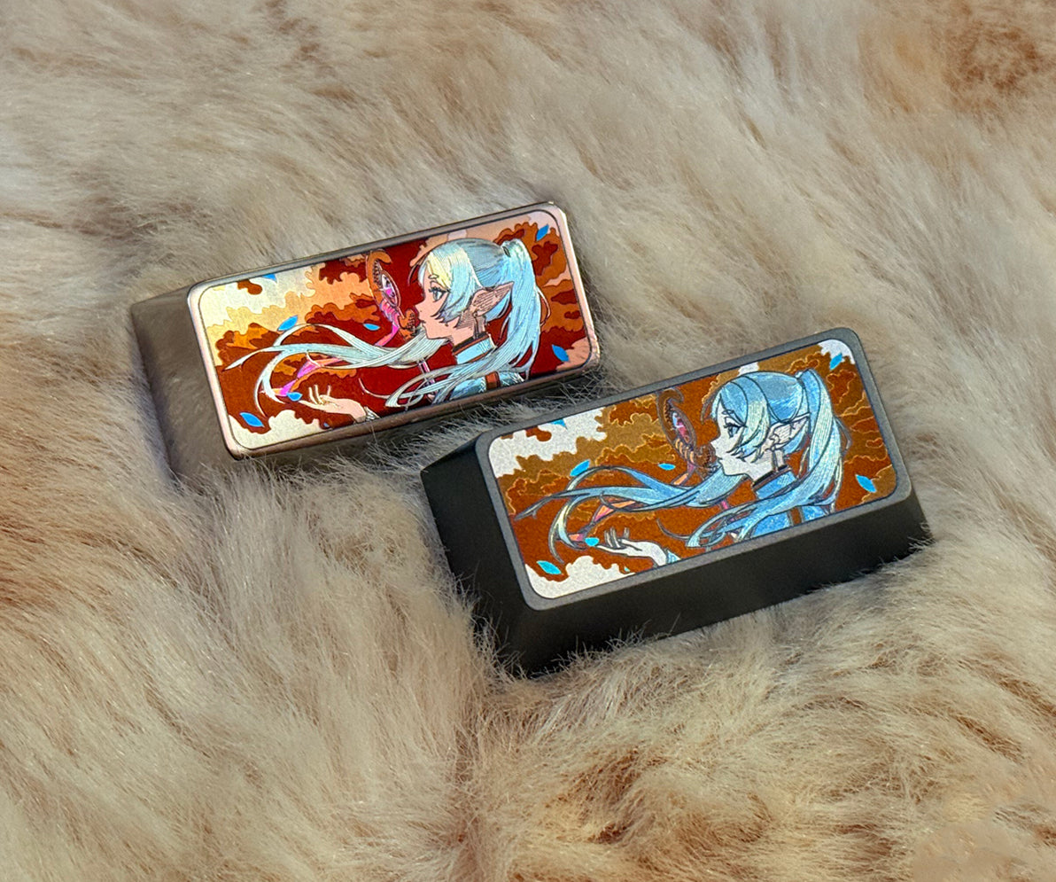 Frieren, 2U titanium alloy personalized keycaps, mechanical keyboard d ...