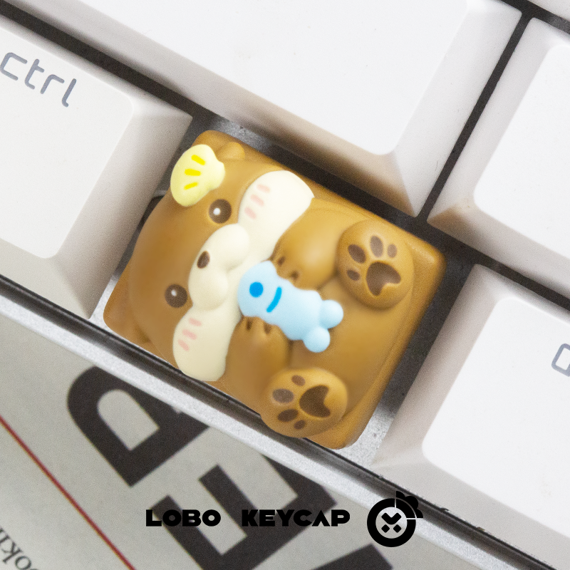 Otter cartoon cute, multi-color resin molded personalized keycaps, 1.2 ...