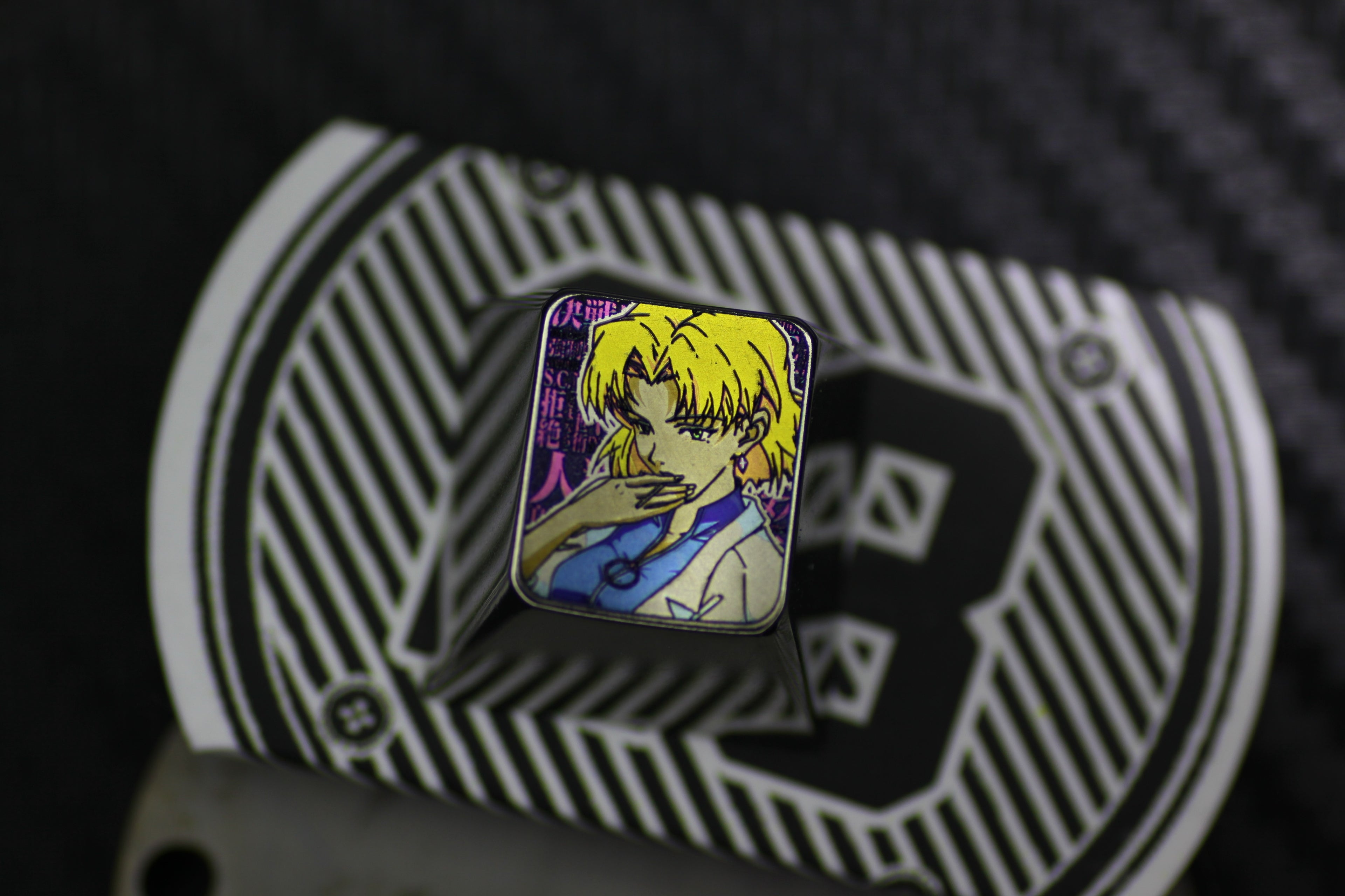 EVA, Akagi Ritsuko. 1 UTitanium carved keycaps, personalized keycaps, – bobkeyboard